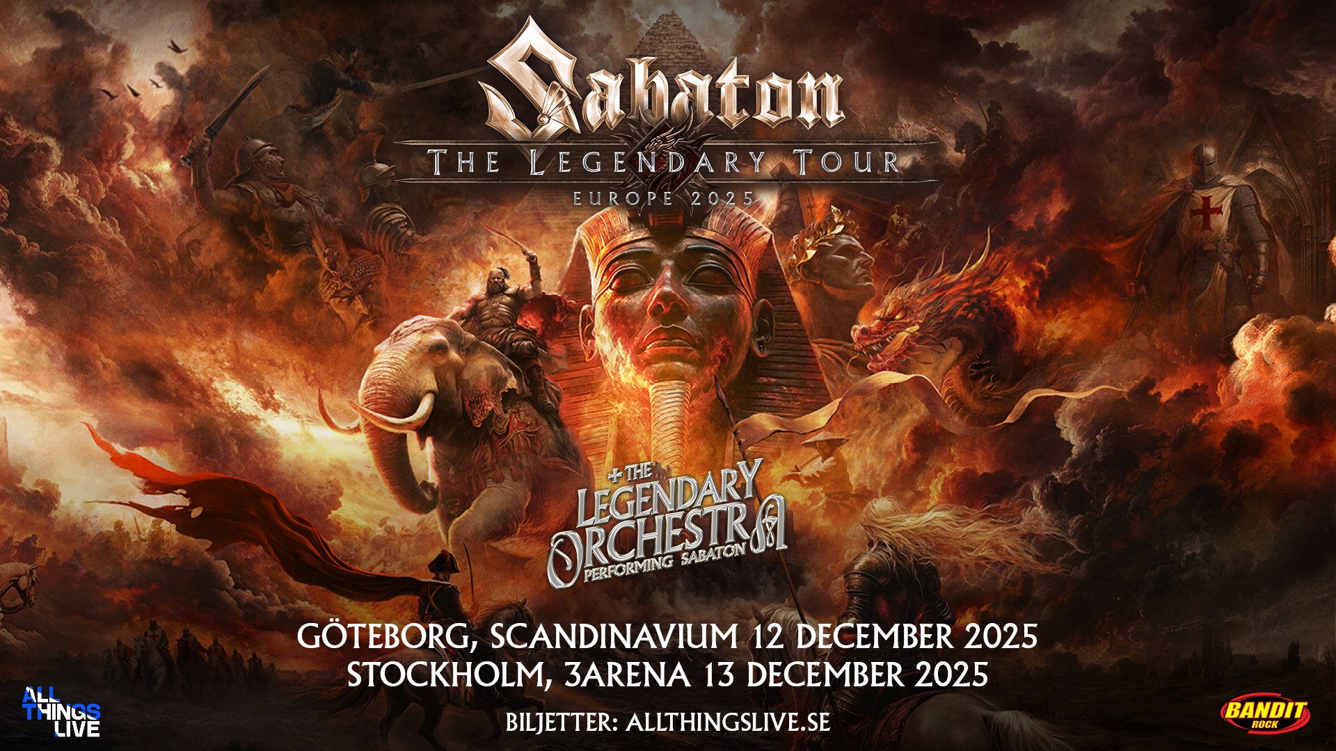 SABATON LÄGGER TILL TVÅ SVERIGEDATUM PÅ THE LEGENDARY TOUR 2025 ...