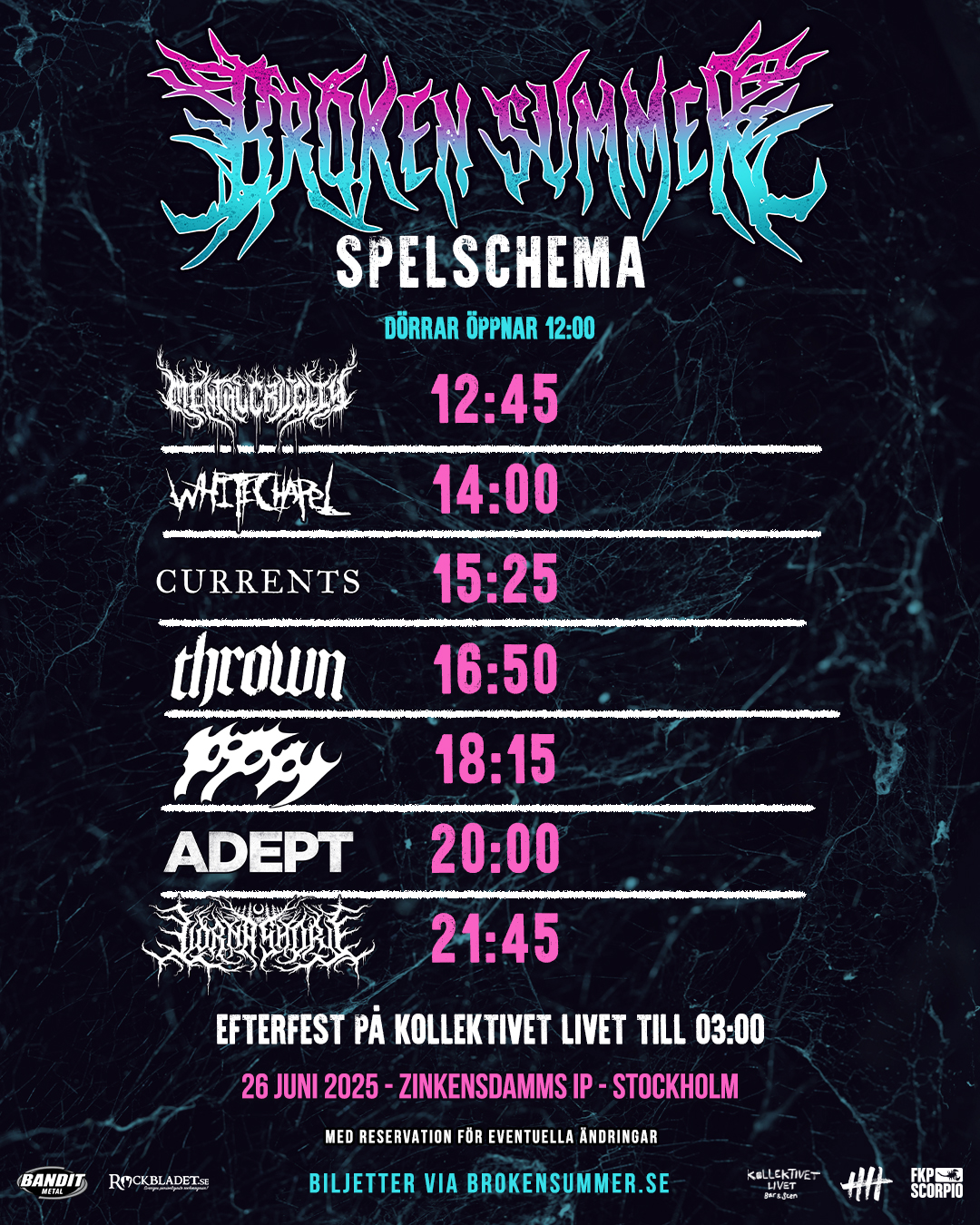 BROKEN SUMMER 2025 - Presenterar spelschema, områdeskarta och för- plus ...